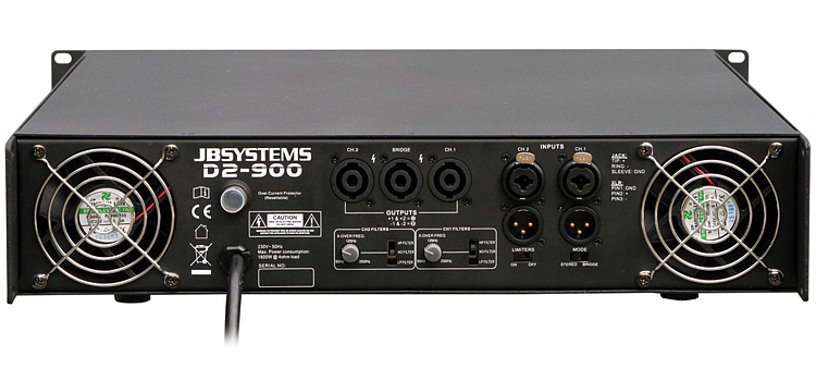 JB D2-1200 2x600W RMS, 4 Ohm / 1200W RMS Bridge :: Euro Baltronics ...