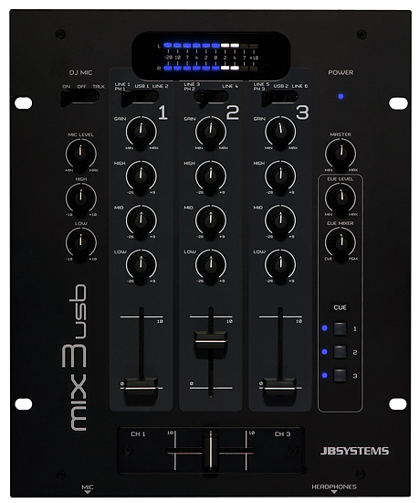 JB MIX 3 USB Battle mixer, 2 masters, 3 channels :: Euro Baltronics ...