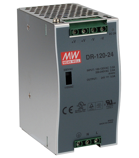 Contest LED DRP120-24 Rail Power supply 24V 120W :: Euro Baltronics ...