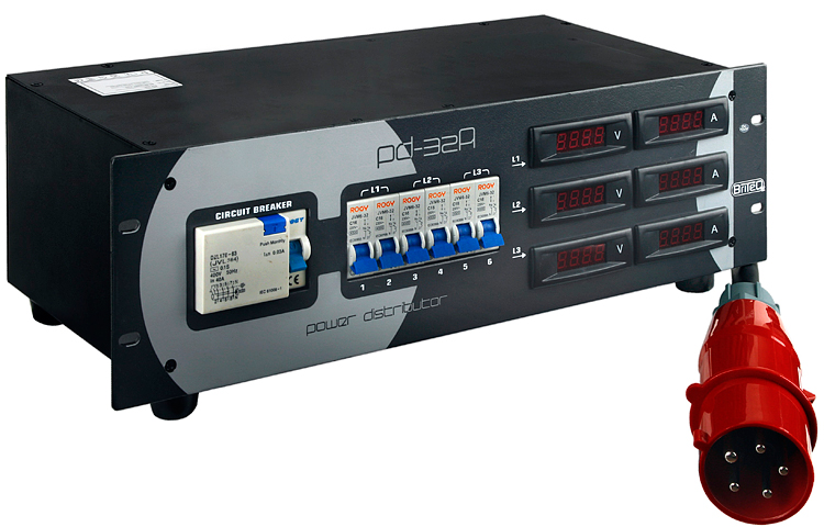Briteq Power Distributor PD-32A 3 x 32A German :: Euro Baltronics ...