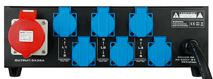 Briteq Power Distributor PD-32A 3 x 32A German :: Euro Baltronics ...