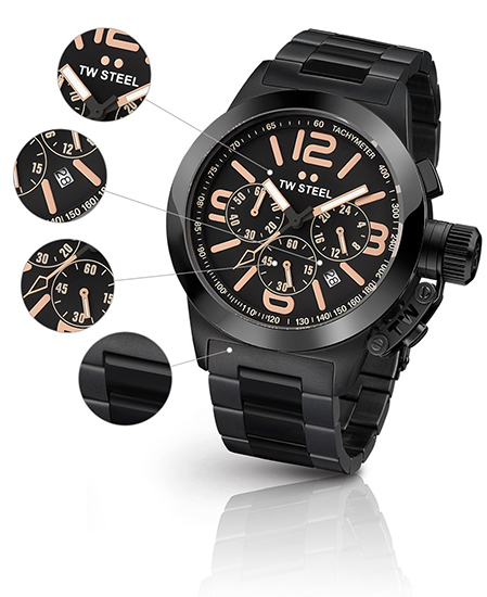 TW Steel Canteen TW 312 Ø40MM Black Steel case / bracelet :: Euro ...
