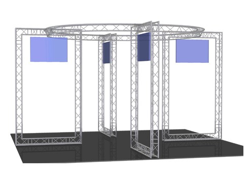 Construction Stand 025 7.3x7.3m, H: 2.5 - 3.5m :: Euro Baltronics ...